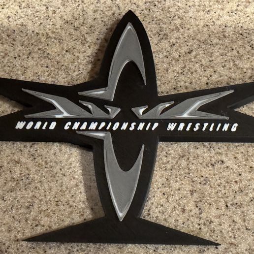 3D printing WCW (1999 - 2001) Logo Display (with stand) by ...