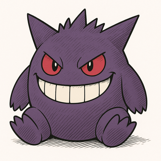 🆓 Gengar Sitting - FREE 3D Model for Printing・Free OBJ File for 3D ...