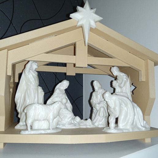 🎄 Shining nativity scene・Archivo STL para Impresión 3D・Cults