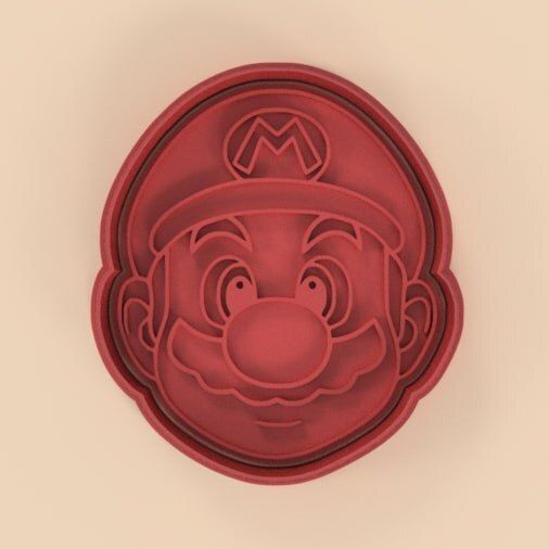 🍽️ cutter + Mario Bross stamp / Mario Bross cutter + stamp・ STL File ...