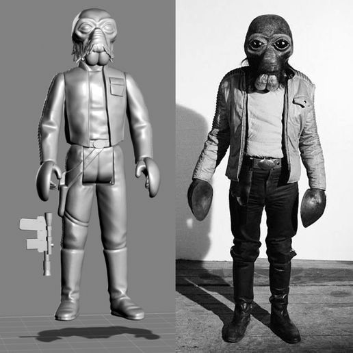 ⭐ VINTAGE STAR WARS KENNER-STYLE WALRUS MAN ACTION FIGURE・ STL File for ...