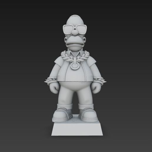 👓 Funny Hip-Hop Style Character Figure with Glasses and Chain 3D ...