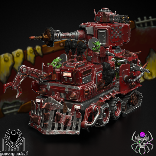 Archivo 3D Vagón de guerra blindado pesado Orkz 🎲 ・Objeto de impresión ...