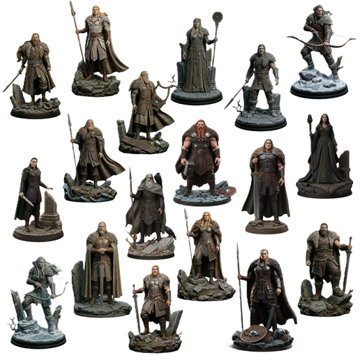 😇 Norse Mythology Gods Pack - Complete Divine Collection・ STL File for ...