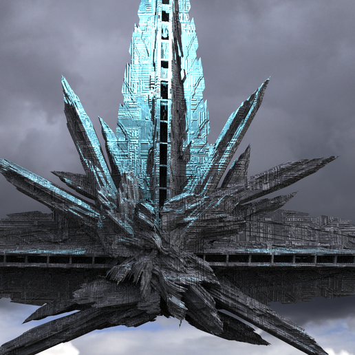 OBJ file Crystal Alien Monolith 2 🔮 ・Model to download and 3D print・Cults