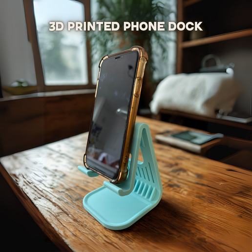 📞 Phone Lifter – Minimalist Stand with Charging Access・ STL File for 3D ...