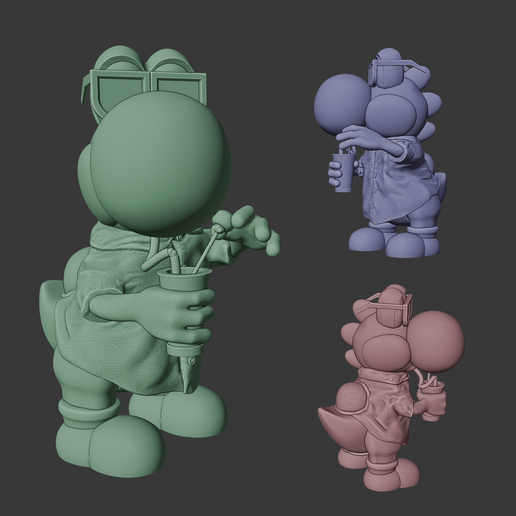 👾 Vacation Yoshi | Summer Vibe・Free STL File for 3D printing・Cults