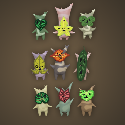 🦸 Korok mini figures・ STL File for ・Cults