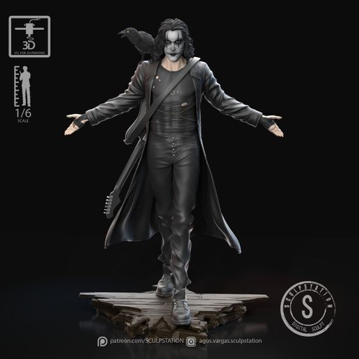 🐦 THE CROW 1994 FANART FULL VERSION・ 3D File for 3D printing・Cults