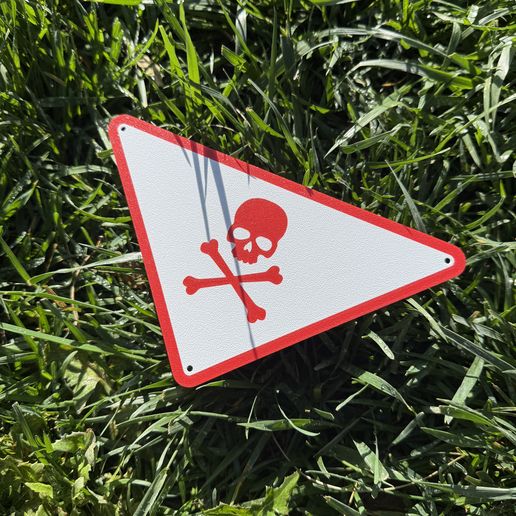 🚨 Minefield Danger Sign・ STEP File for 3D printing・Cults