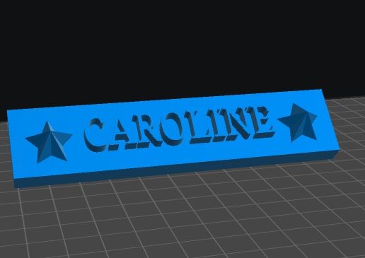 👾 Caroline Nameplate・ 3D File for 3D printing・Cults