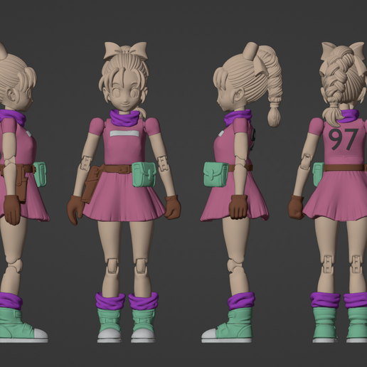 🦸 Bulma action figure・ STL File for 3D printing・Cults