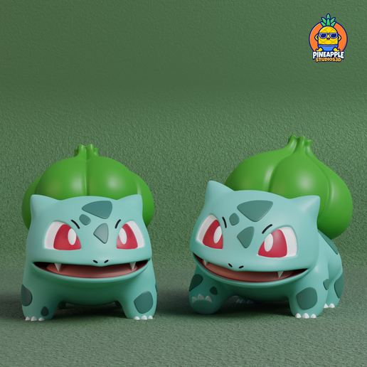 🐉 Pokemon - Bulbasaur with 2 poses・ STL File for 3D printing・Cults