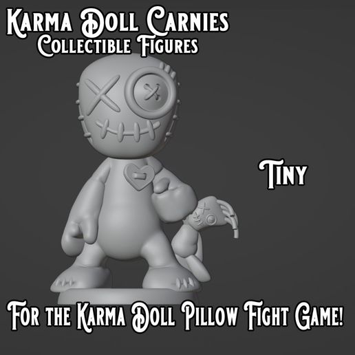 ♟ Karma Doll Pillow Fight Game Token: Tiny・ STL File for 3D printing・Cults