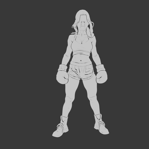 ♀️ Female Boxer – Athletic Fighting Figure STL for 3D Printing・ STL ...