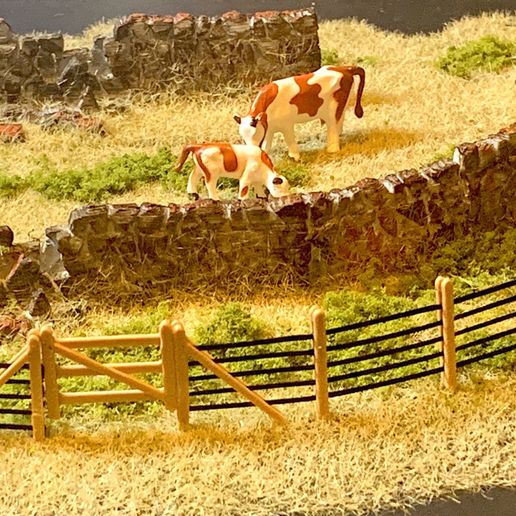🤺 Post and Wire fencing for railway lineside, farm, wargame. OO/HO ...