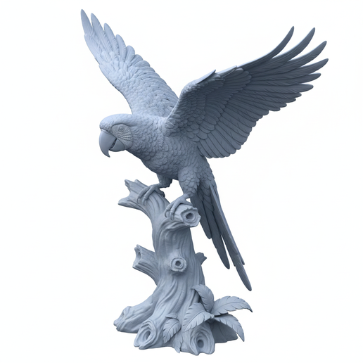 🦜 Flying Macaw Parrot Miniatura | Tropical Jungle Bird Figure 3D ...