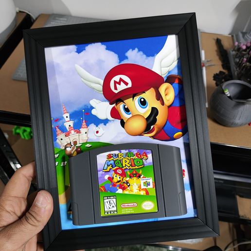 🖼️ Marco juego Mario 64 / Frame Mario 64 with stickers・Archivo 3D para ...
