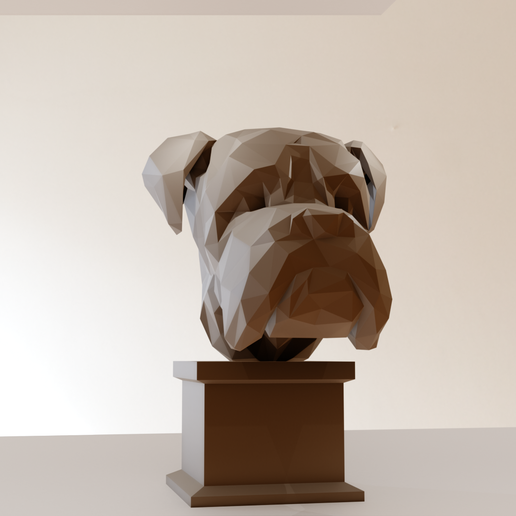 STL file boxer bust statue low poly stl 👤 ・Design to download and 3D ...