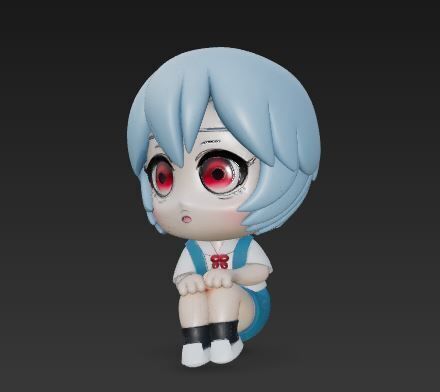 👼 rei ayanami evangelion chibi・ STL File for 3D printing・Cults