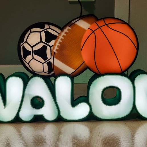 STL file Valou balloons name lamp 🔦 ・3D print design to download・Cults