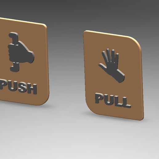 pushing a pull door open