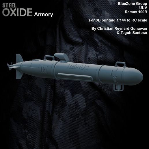 🪖 Unmanned Underwater Vehicle REMUS 100B bathymetric・ STL File for 3D ...