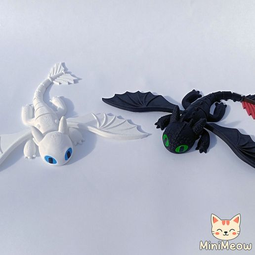 🐉 Toothless and Light Fury・ STL File for 3D printing・Cults