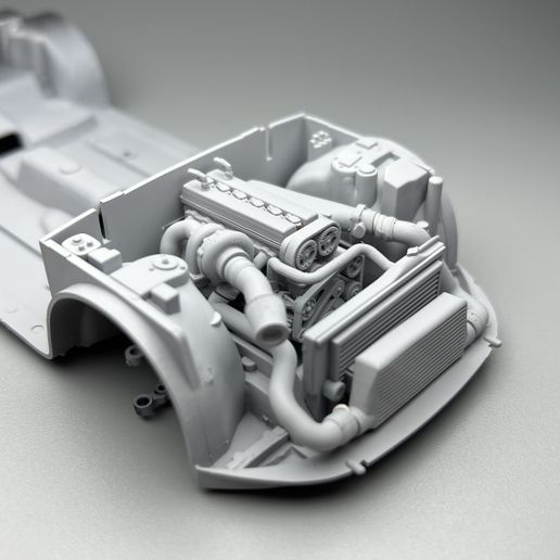 🚗 1/24 2jz drag pack upgrade for Tamiya A80 SUPRA・ STL File for ・Cults