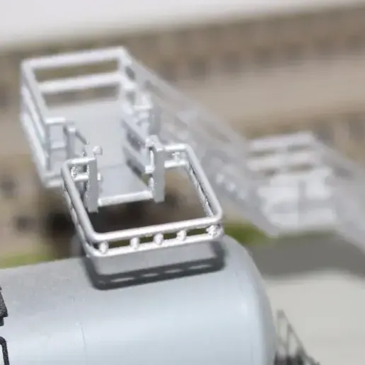 🪖 N Scale Tank Car Loading Bridge With Safety Cage・ STL File for 3D ...