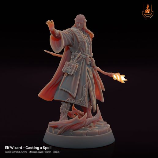 🧝 Elf Wizard - Casting・ STL File for 3D printing・Cults