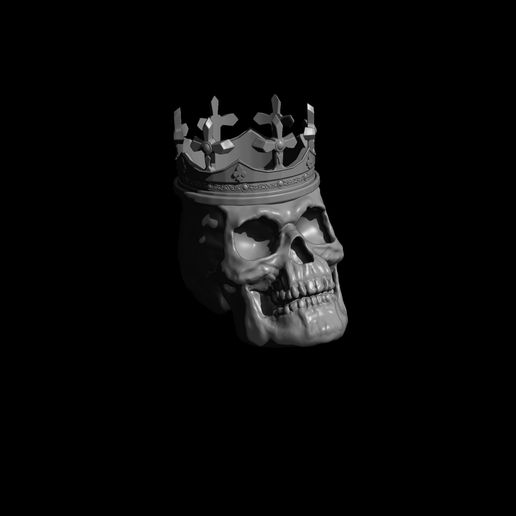 💀 Skull Cup with Kings Crown・ STL File for 3D printing・Cults
