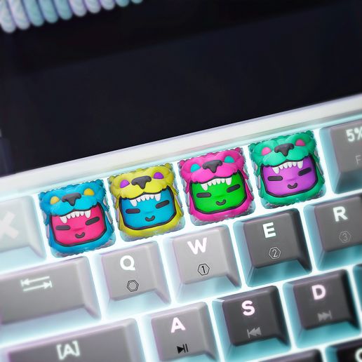 ⌨️ Wolf-boy keycaps - Mechanical Keyboard・ STL File for 3D printing・Cults