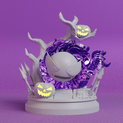 🐉 Pokemon - Gastly Halloween Figure・ STL File for ・Cults