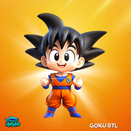 🐉 Goku STL – Chibi Style 3D Printable Dragon Ball Fan Art Figure – Kame ...