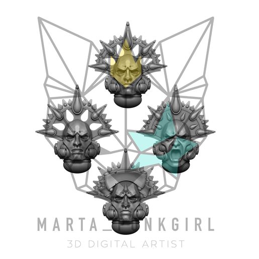 👼 angel heads for kitbashes・Free 3D File for 3D printing・Cults