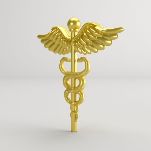 🩺 Caduceus Symbol・ STL File for 3D printing・Cults