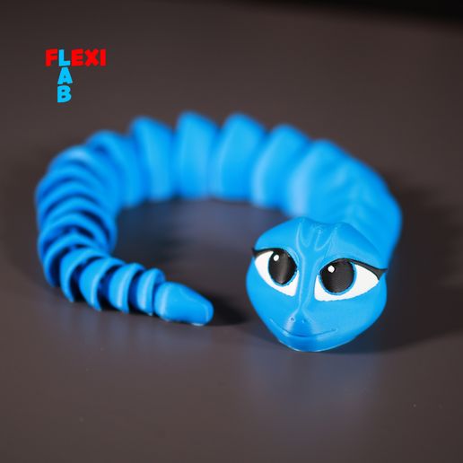🐍 Simple moving snake with big eyes - FLEXI LAB・ STL File for 3D printing・Cults