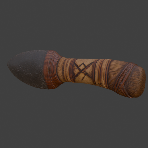 🔪 Native American Obsidian Knife・ STL File for 3D printing・Cults
