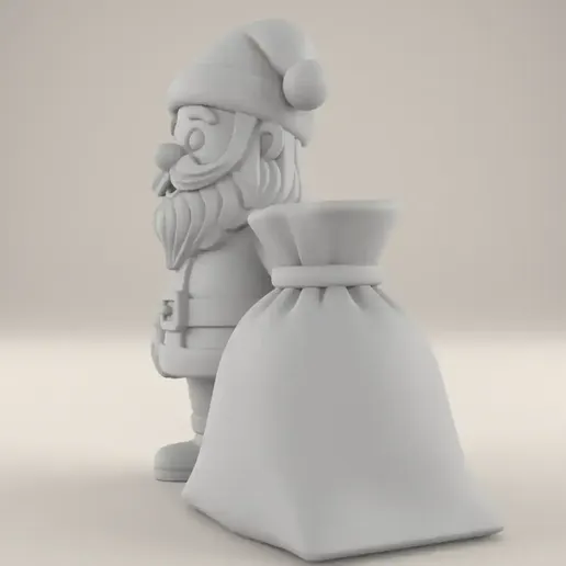 🎅 Cute Cartoon Santa Claus 3D Print Christmas Decor STL・ STL File for ...