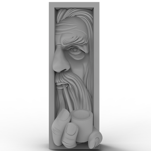 📁 3D Model STL File for CNC Router/Laser & 3D Printer Gandalf Book End ...