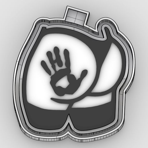 👧 girl - handprint slapped on the butt - freshie mold・ STL File for 3D ...