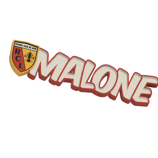 ⚽ First name LED TO ASSEMBLE Malone・ STL File for 3D printing・Cults
