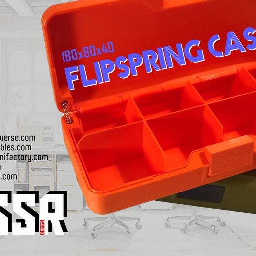Free STL file FlipSpring Case (180x80x40) 📦 ・3D printing template to ...