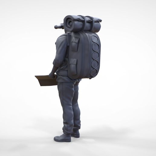 🎒 N4 Hiker with binoculars and backpack・ STL File for ・Cults
