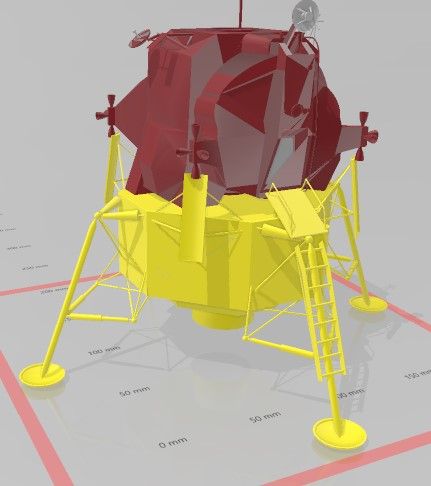 Archivo STL gratis (Rev1) Apollo + Lunar Module 🎒 (OBJ)・Objeto para ...