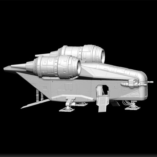 🪒 Razor Crest Model - Razor Crest STL M-111 Assault Ship 3D - Star Wars ...