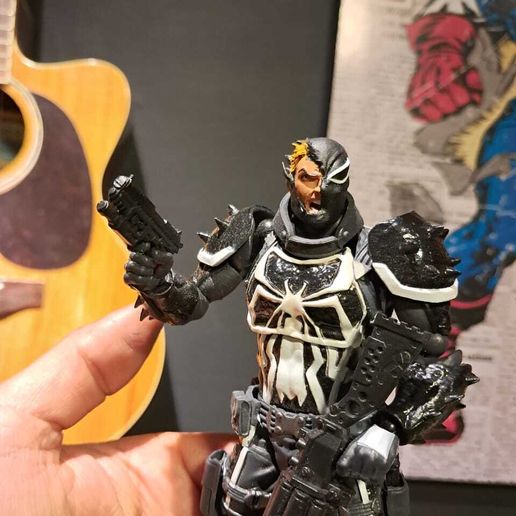 🦸‍♂️ AGENT VENOM CUSTOM HEAD BATTLE DAMAGE AND NORMAL LEGENDS・ STL File ...