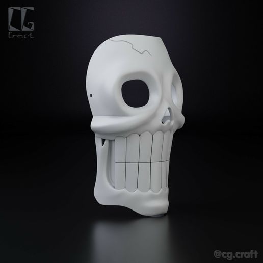 💀 Brook mask One Piece・ 3D File for 3D printing・Cults