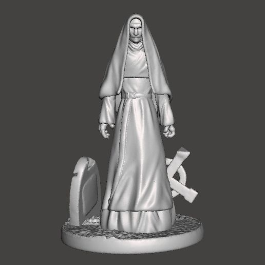 🎃 THE NUN MINIATURE MODEL FOR HORROR FANTASY GAMES RPG DND・ STL File ...